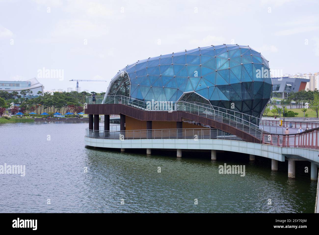 Sejong City, South Korea - May 26, 2021: A close-up view of the ...