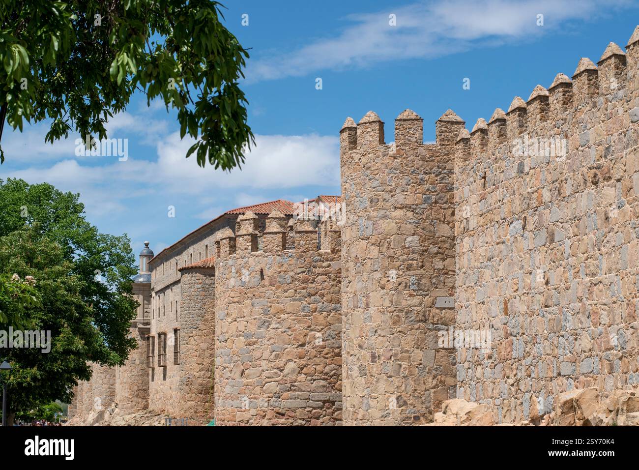 Guardians of Time: A Walk Along the Historic Walls of Ávila Stock Photo ...