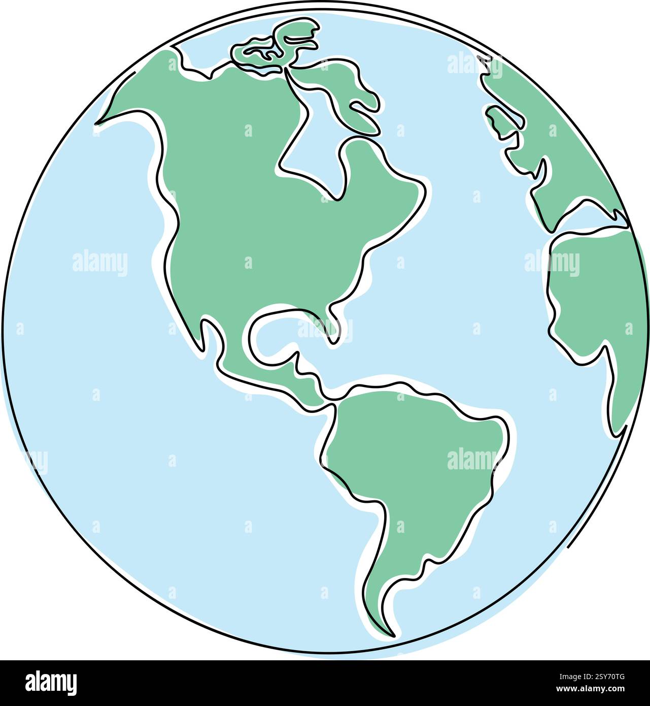 Earth globe line art Stock Vector Image & Art - Alamy