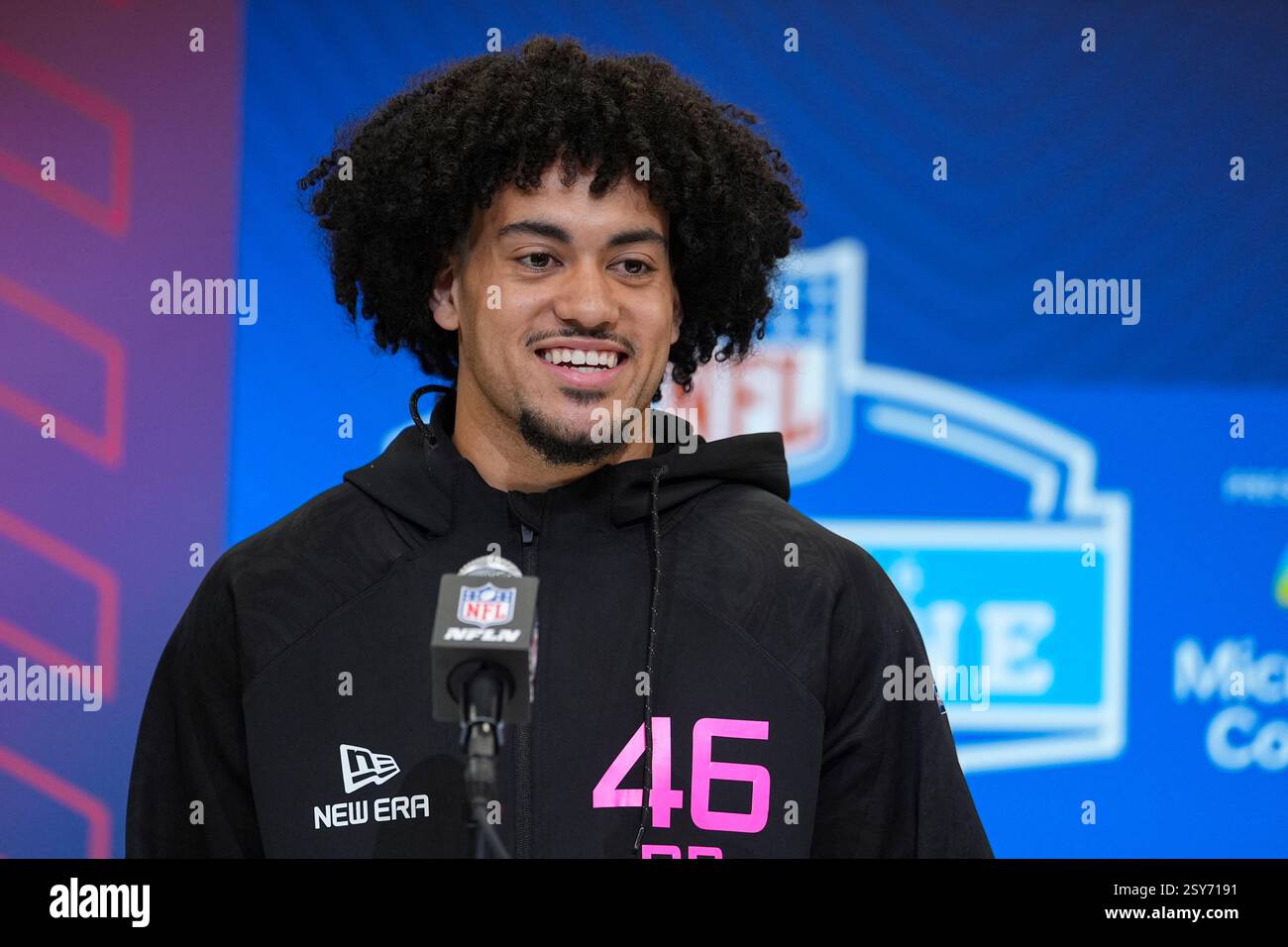 Ohio State defensive back Lathan Ransom speaks during a press ...