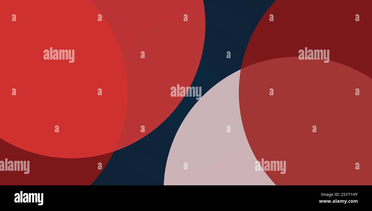 Minimalist abstract geometric design with bold red and black colors. A ...