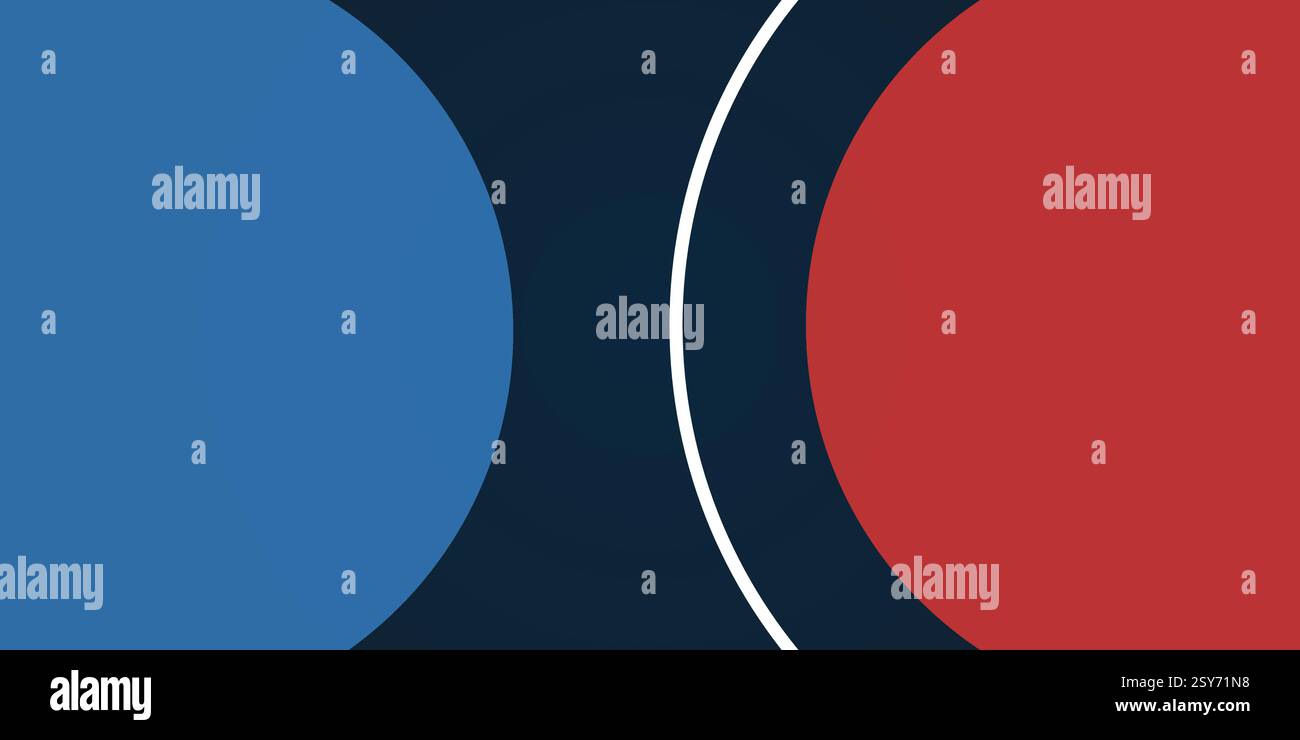 Minimalist abstract geometric design with bold red, blue, and white ...