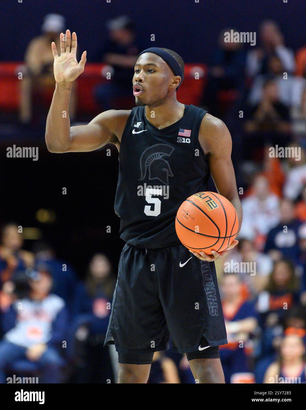 Michigan State's Tre Holloman during an NCAA college basketball game ...