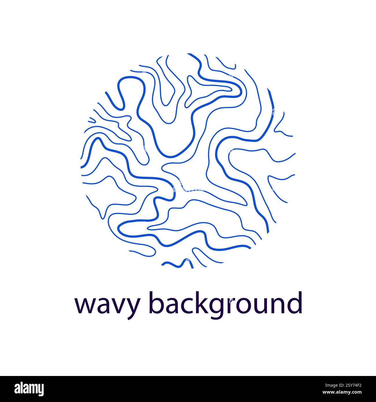 Round topography shapes abstract circle wavy lines Stock Vector Image ...