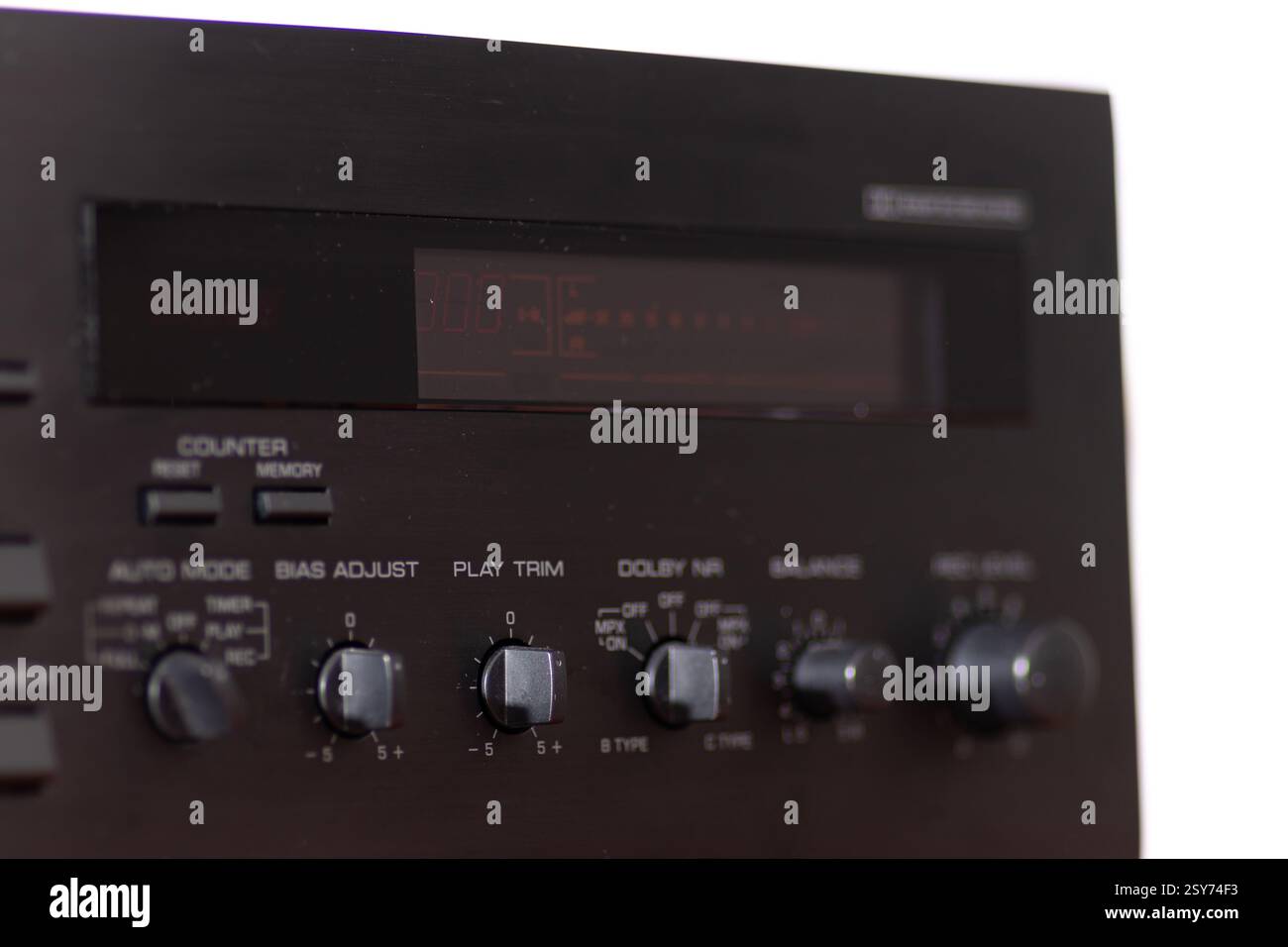 Retro audio equipment featuring detailed manual control panels for ...