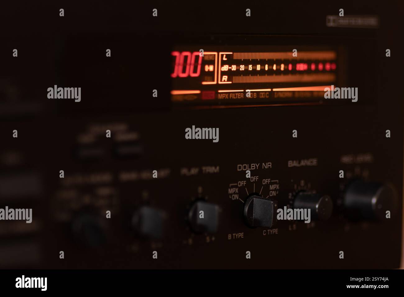 Retro audio equipment featuring detailed manual control panels for ...