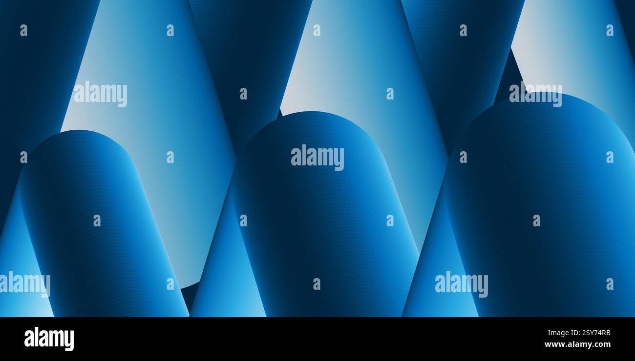 Modern abstract background featuring lit tubular zigzag 3D shapes ...