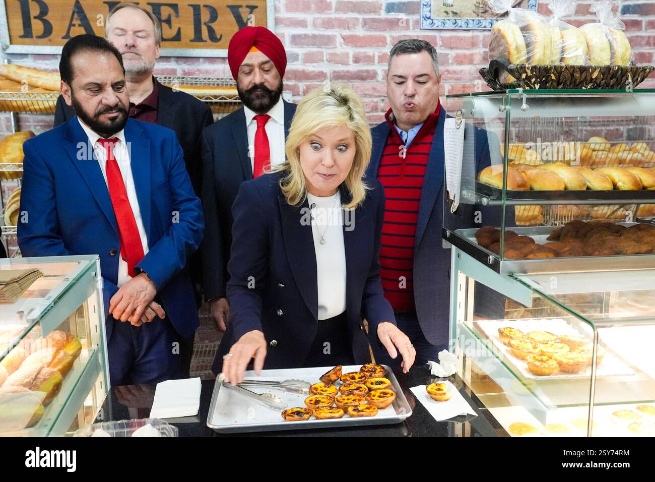 Ontario Liberal Leader Bonnie Crombie visits Golden Grain Bakery during ...