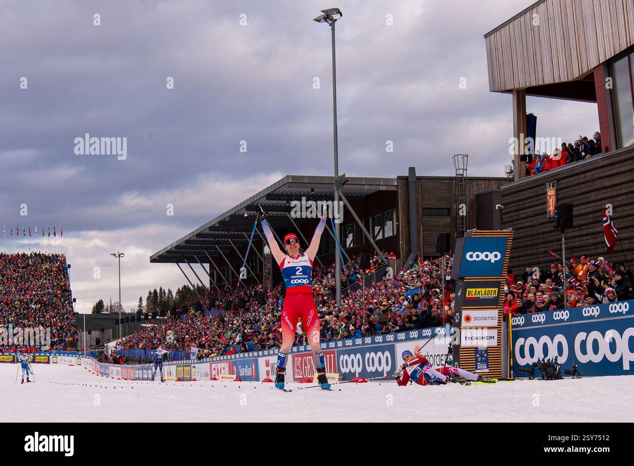 250227 Nadine Fähndrich of Switzerland celebratews after the women's ...