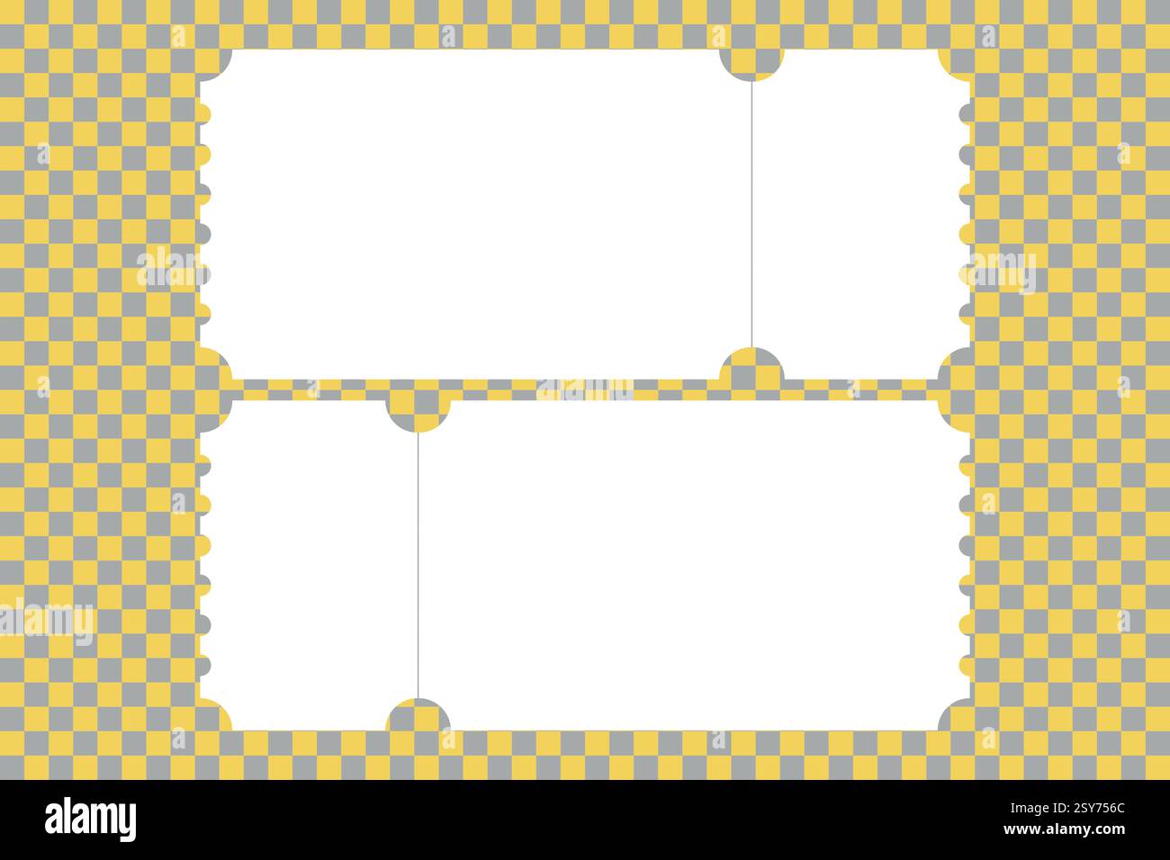 Vector empty ticket template. Isolated modern coupon mockup for ...