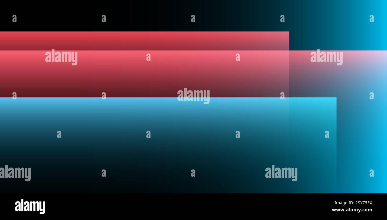 A modern abstract design featuring a smooth blue gradient background with overlapping ...