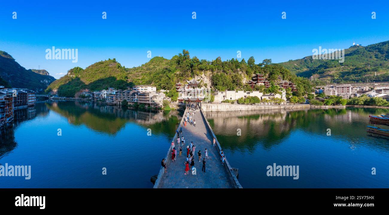 Scenery of Zhenyuan Ancient Town, Guizhou Province, China Stock Photo ...