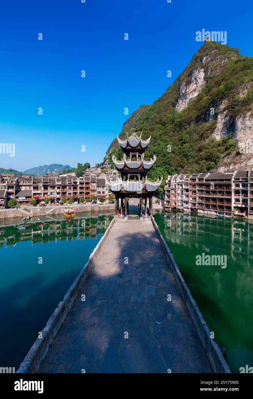 Scenery of Zhenyuan Ancient Town, Guizhou Province, China Stock Photo ...