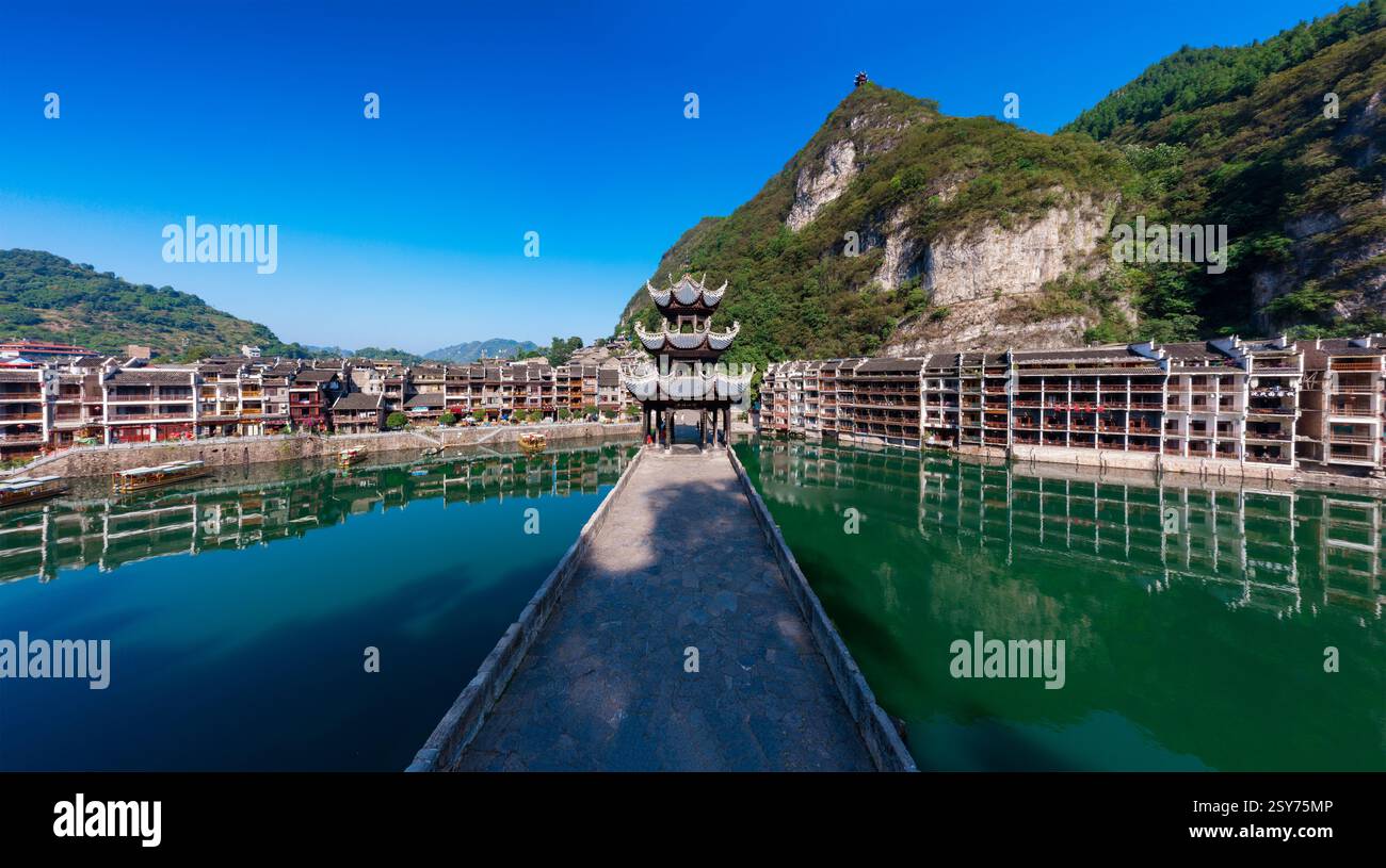Scenery of Zhenyuan Ancient Town, Guizhou Province, China Stock Photo ...