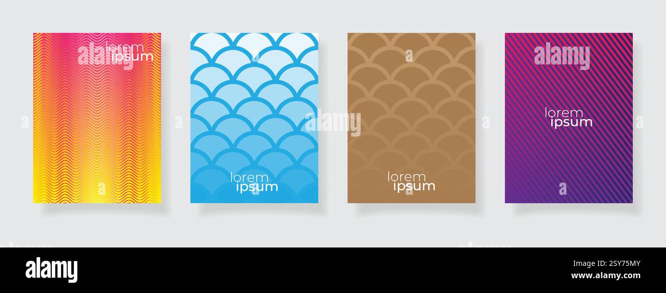 modern poster templates abstract vector backgrounds halftone gradients ...