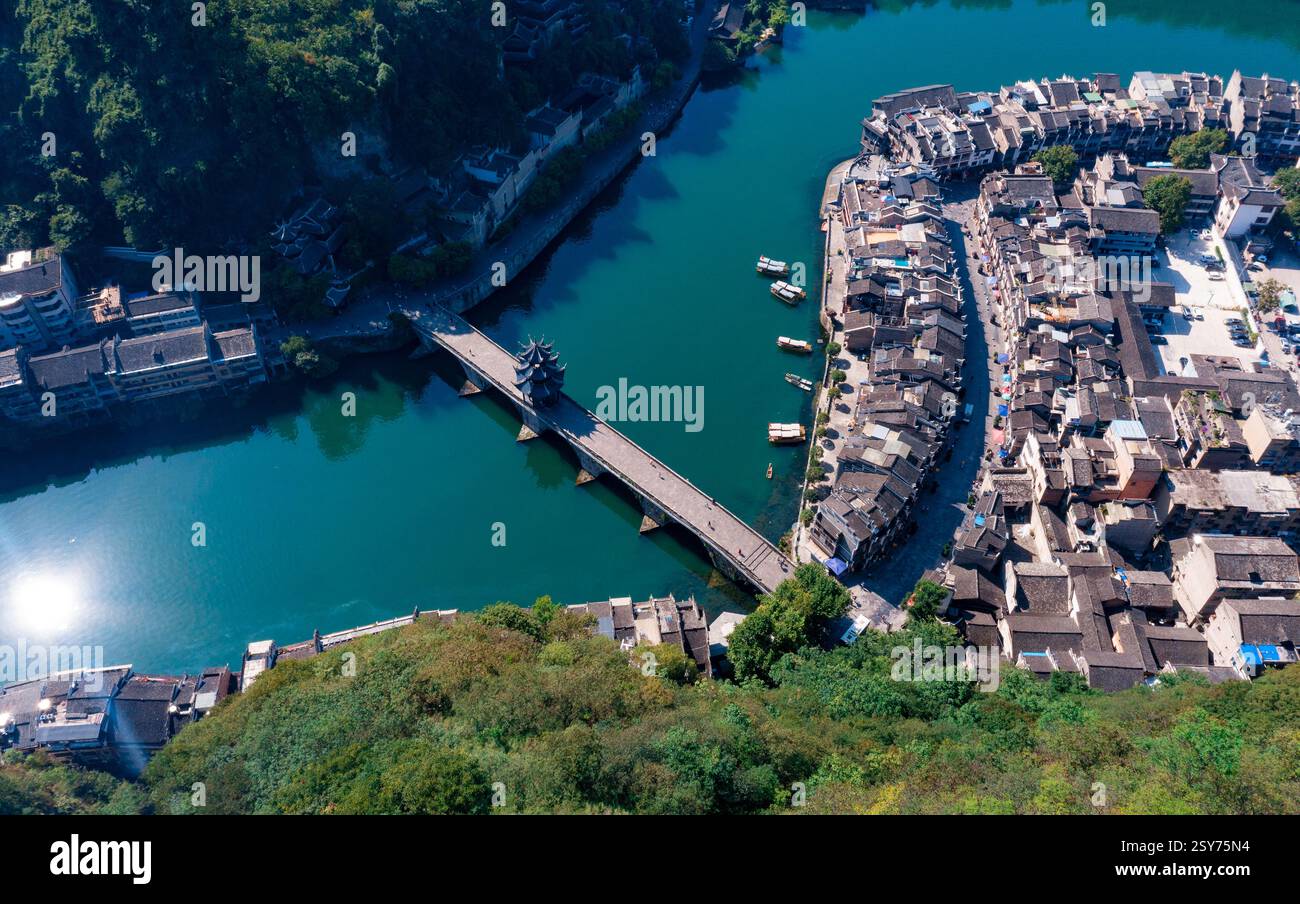 Scenery of Zhenyuan Ancient Town, Guizhou Province, China Stock Photo ...