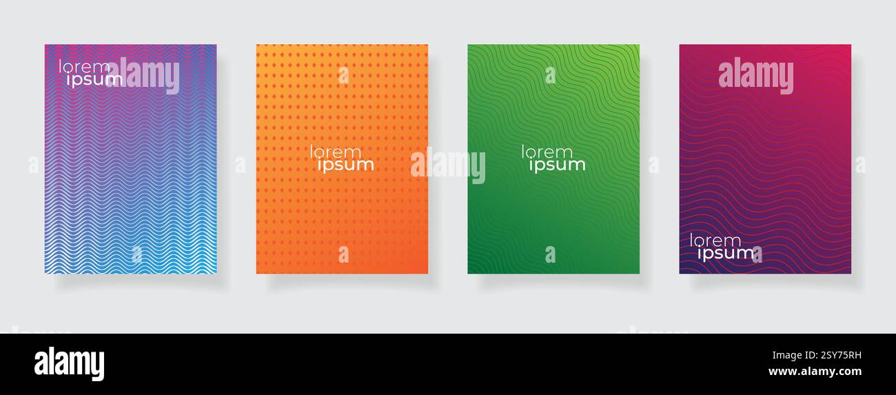 abstract modern gradient color pattern texture book cover template ...