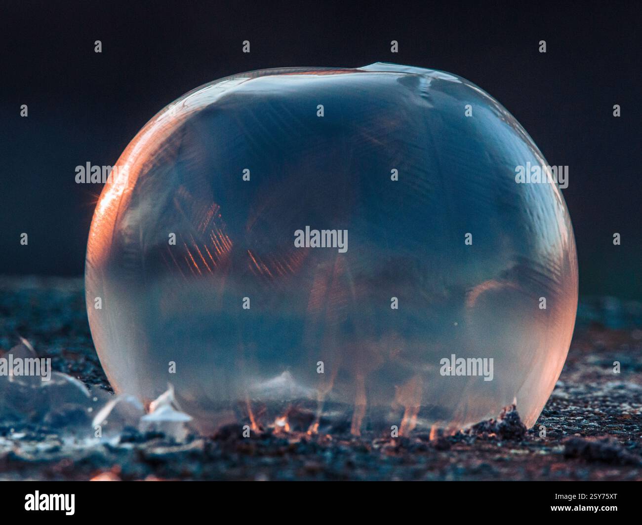 The bubble enclosed in ice Stock Photo - Alamy
