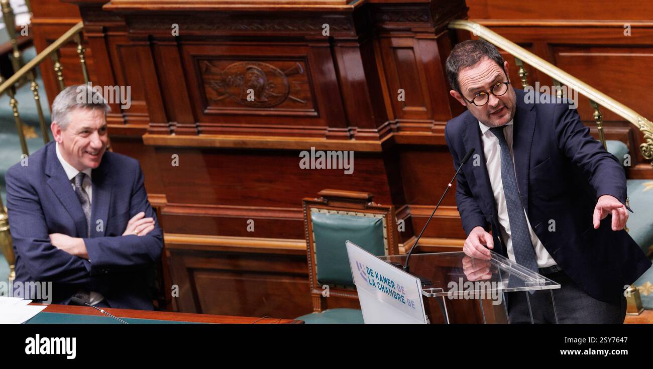 Brussels, Belgium. 27th Feb, 2025. Vice-prime minister and Minister of ...