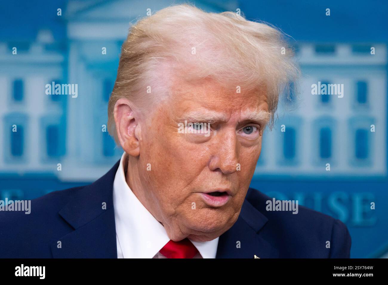 WASHINGTON –– President Donald Trump speaks at a White House press ...