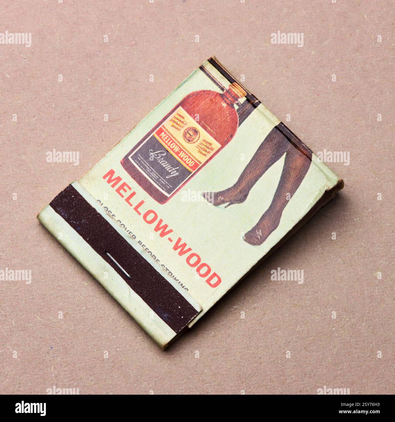 Mellow-Wood brandy1960's matchbook Stock Photo - Alamy