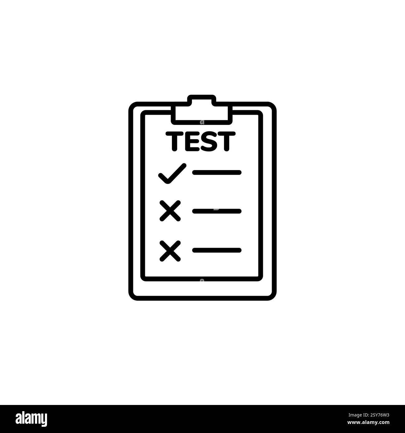 Checklist icon with checkmarks and crosses symbolizing task completion ...