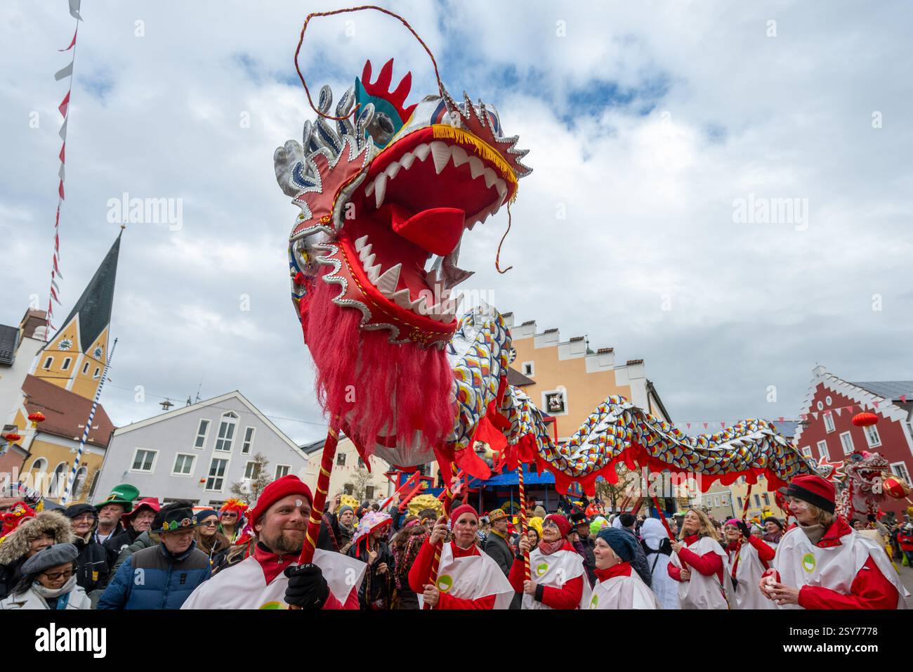 Dietfurt, Germany. 27th Feb, 2025. A Chinese dragon can be seen in the ...