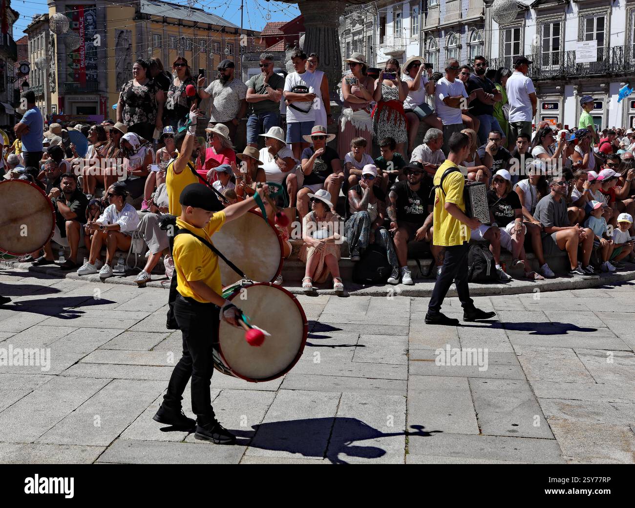Viana do Castelo, Portugal - August 15, 2024: Drum bands, Giants and ...