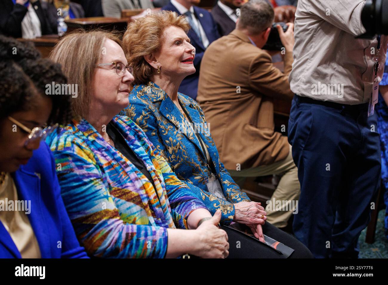 Lansing, USA. 26th Feb, 2025. Former U.S. Sen. Debbie Stabenow, D ...