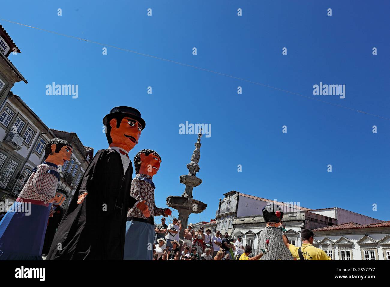 Viana do Castelo, Portugal - August 15, 2024: Drum bands, Giants and ...