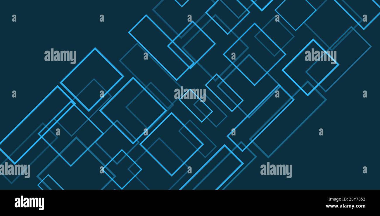 Simple Overlapping Rectangular Frames of Various Sizes, Colored in ...