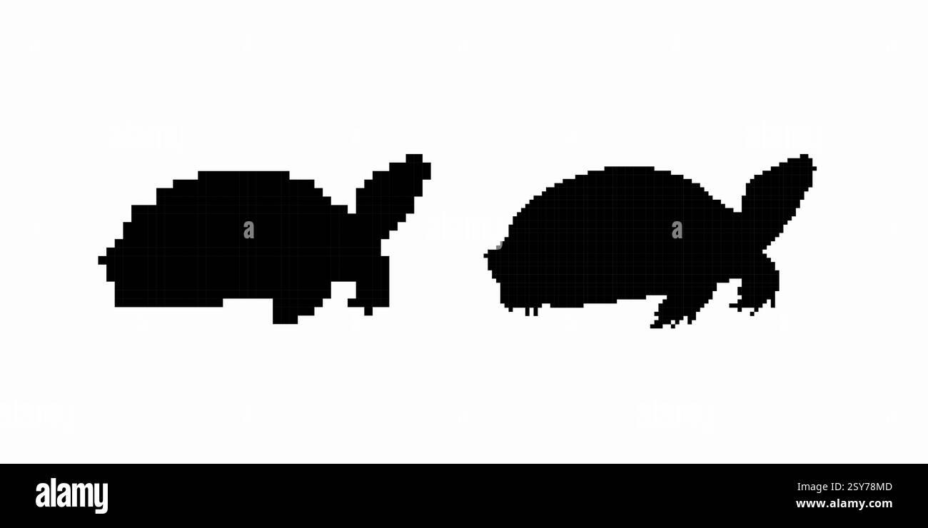 Silhouette of two turtles highlighting their distinct shells and unique ...