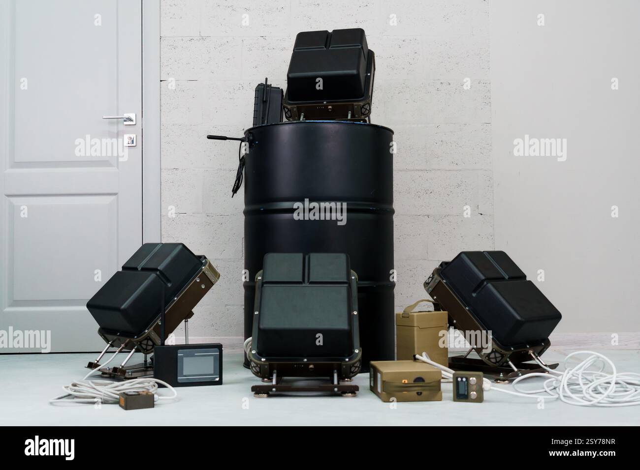 Advanced Electronic Warfare System Components Displayed in a Secure ...