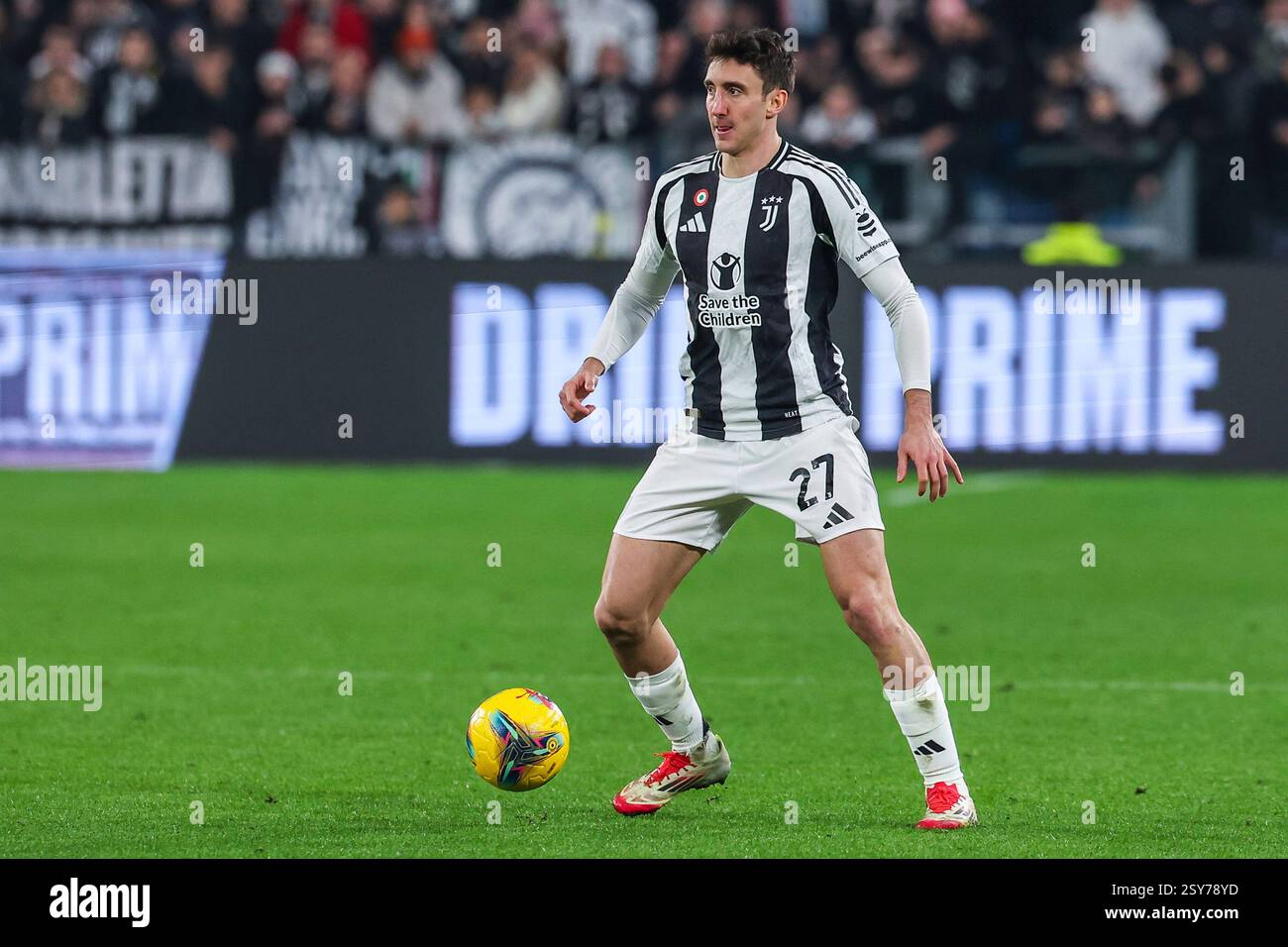 Turin, Italien. 26th Feb, 2025. Andrea Cambiaso of Juventus FC seen in action during Coppa ...