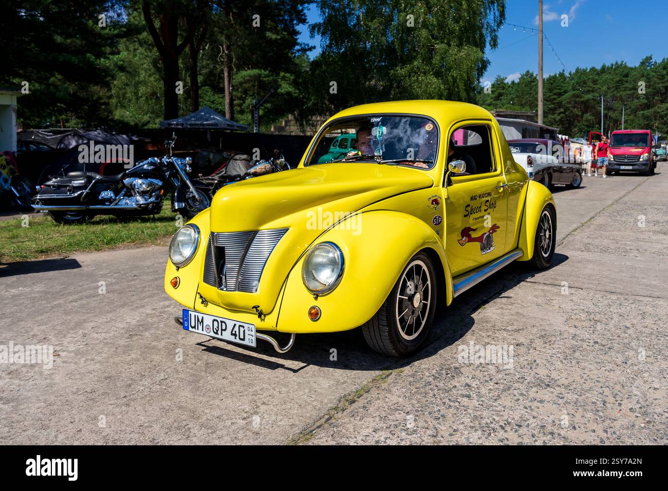 FINOWFURT, GERMANY - JUNE 28, 2024: The custom hotrod, based on a ...
