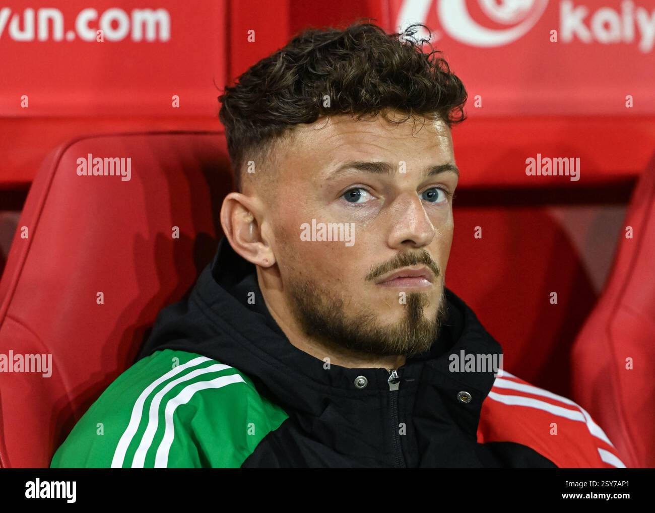 Nottingham, England, 26th February 2025. Ben White of Arsenal on the ...