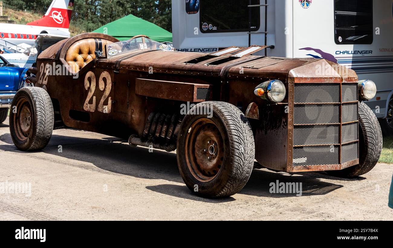 FINOWFURT, GERMANY - JUNE 28, 2024: The custom big hot rod (Rat Rod ...