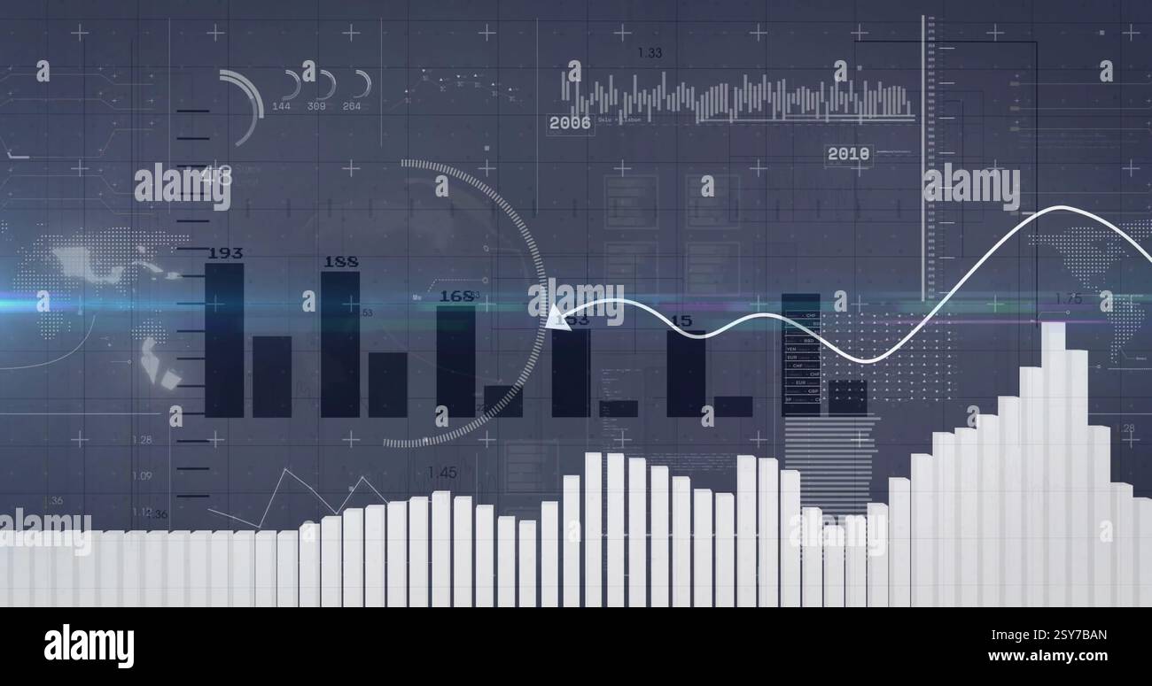 Financial data charts graphs fluctuating hi-res stock photography and ...