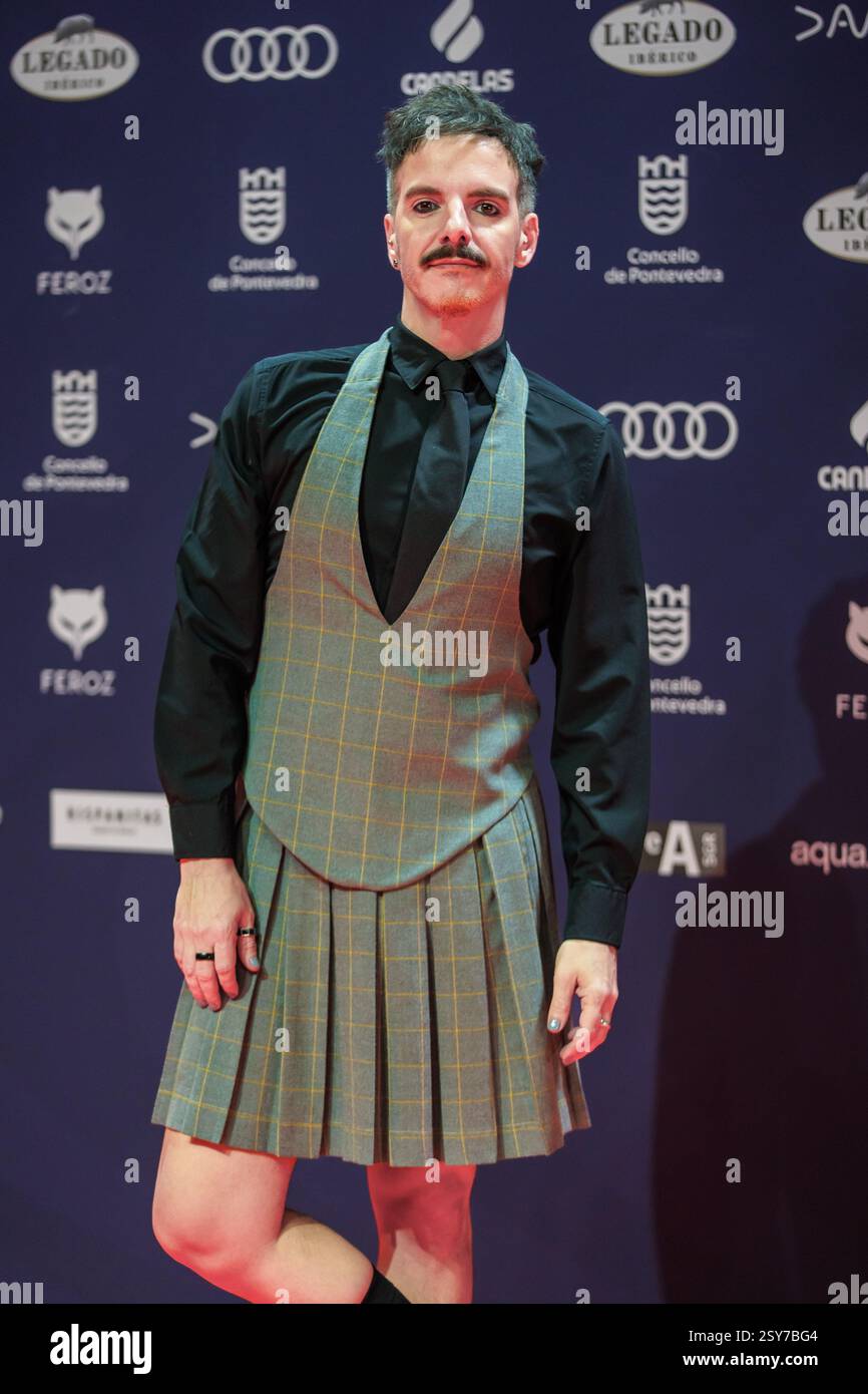 Pontevedra, Spain. 25th January 2025. Javier Giner, Nora Navas and Omar ...