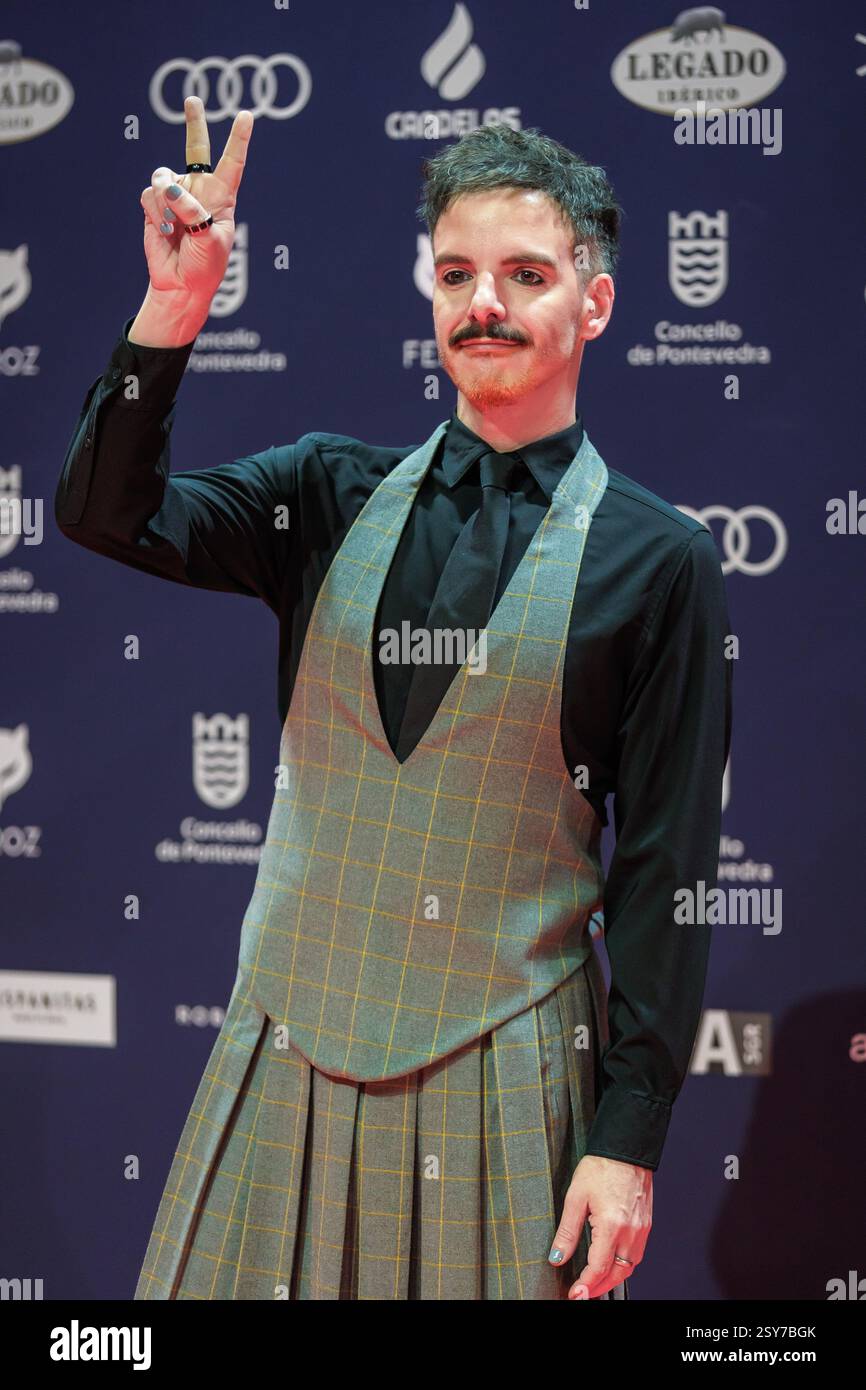 Pontevedra, Spain.25th January 2025. Javier Giner, Nora Navas and Omar ...