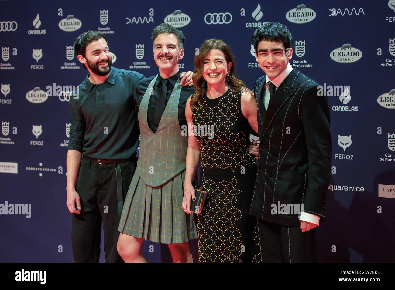 Pontevedra, Spain. 25th January 2025. Javier Giner, Nora Navas and Omar ...