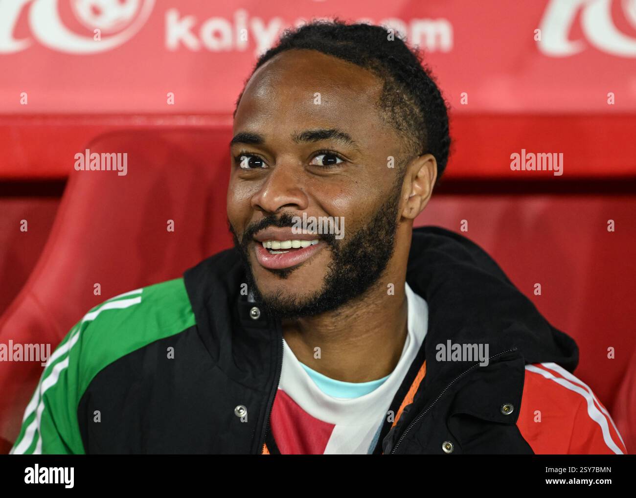 Nottingham, England, 26th February 2025. Raheem Sterling of Arsenal on ...