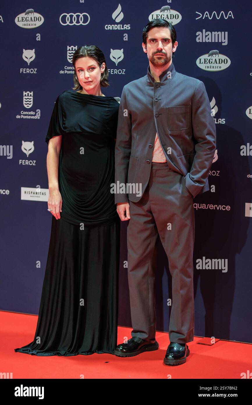 Pontevedra, Spain. 25th January 2025. Iria del Río and Francesco Carril ...