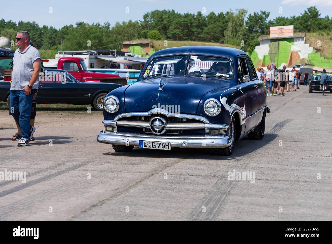 FINOWFURT, GERMANY - JUNE 28, 2024: The mid-size car Ford Custom Deluxe ...