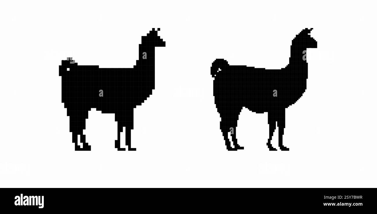 Alpaca profile view Stock Vector Images - Alamy