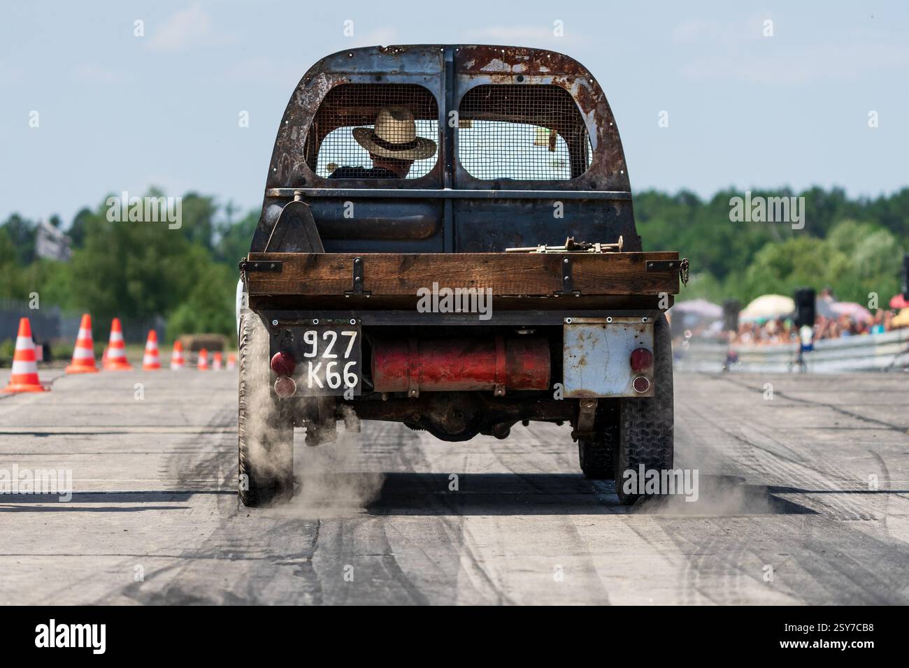 FINOWFURT, GERMANY - JUNE 28, 2024: The custom pickup truck on the ...