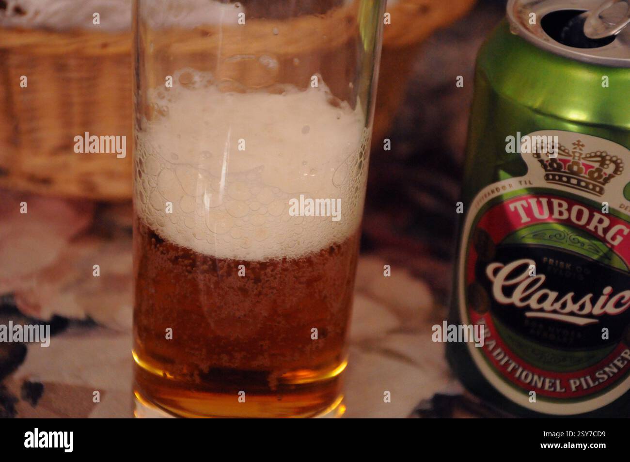 Copenhagen/ DenmarK/27 FEBRUARY 2025/danish tuborg classic beer in ...