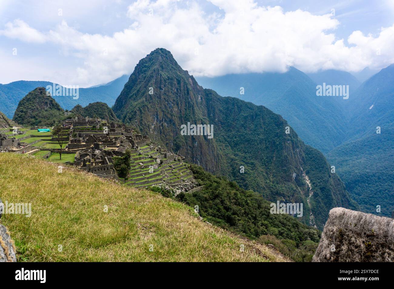 Historic Inca City of Machu Picchu With Its Famous Stone Walls ...