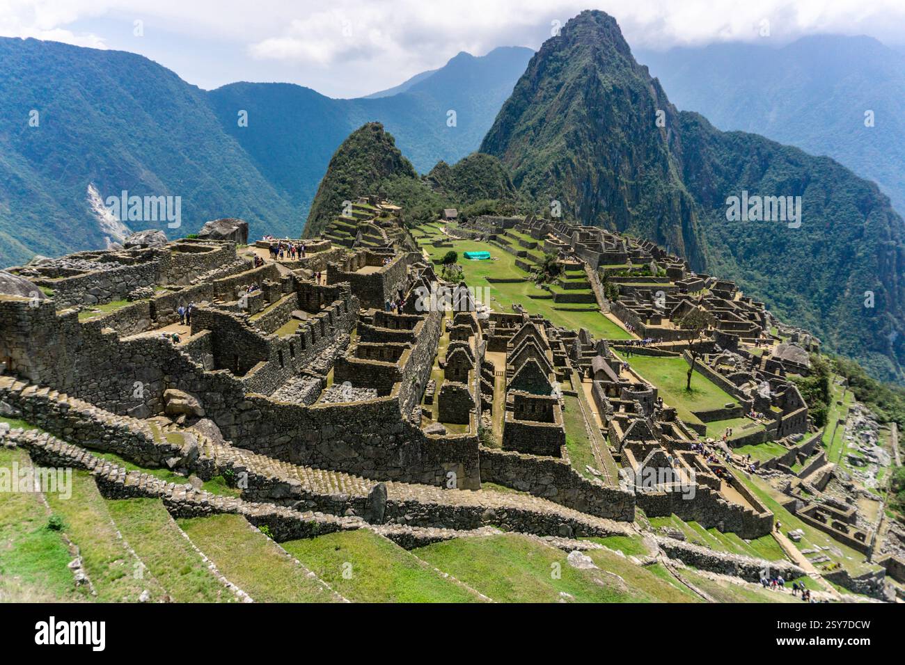 Ancient Inca Ruins of Machu Picchu With Stone Structures, Agricultural ...
