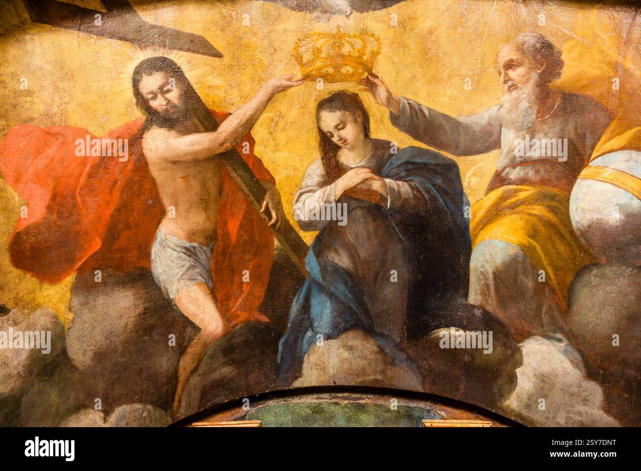 Coronation of the Virgin by the Holy Trinity, baroque altarpiece, 1622 ...